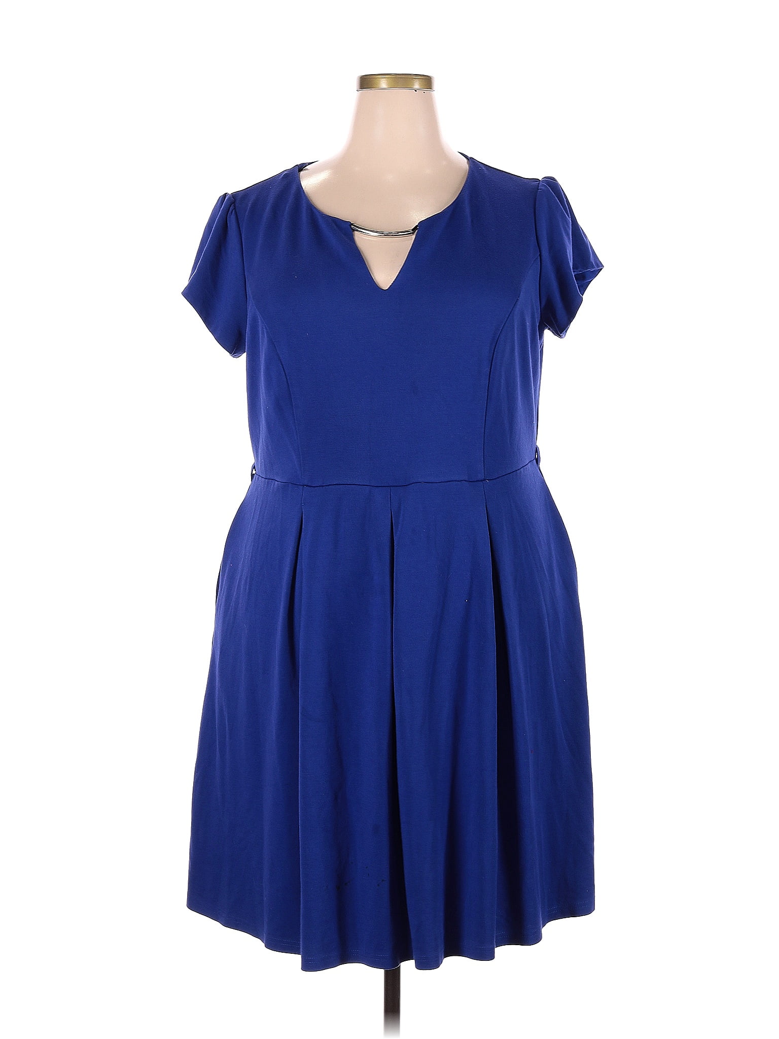 City Chic Solid Blue Casual Dress Size 20 Plus 59 Off Thredup