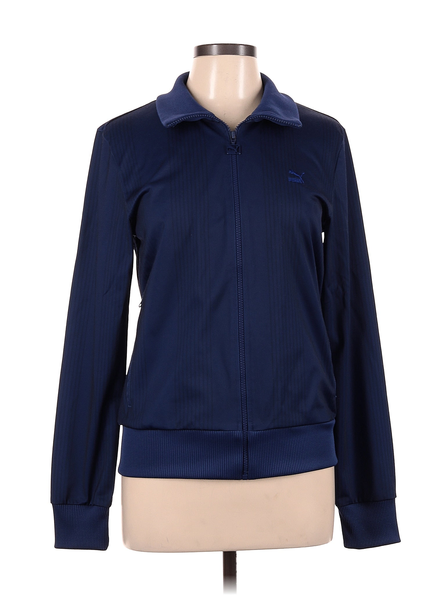 Puma 100% Polyester Blue Track Jacket Size M - 63% off | ThredUp