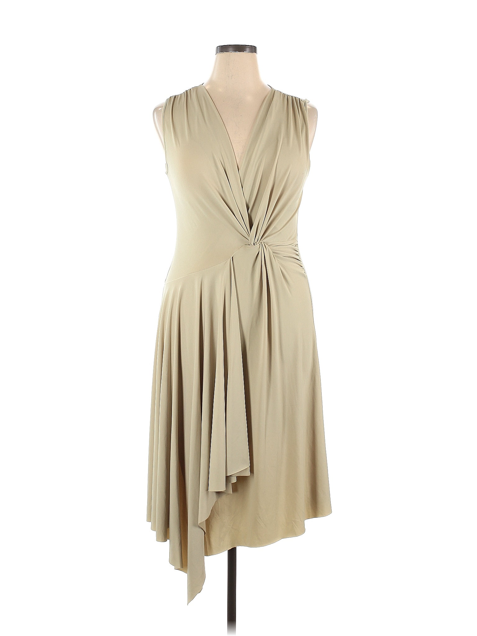 Shape FX Solid Tan Casual Dress Size XL - 77% off | ThredUp