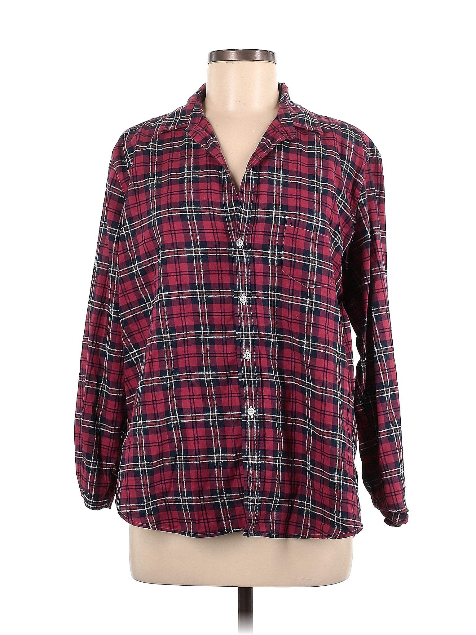 Frank & Eileen Plaid Burgundy Long Sleeve Button-Down Shirt Size M - 75% off | ThredUp