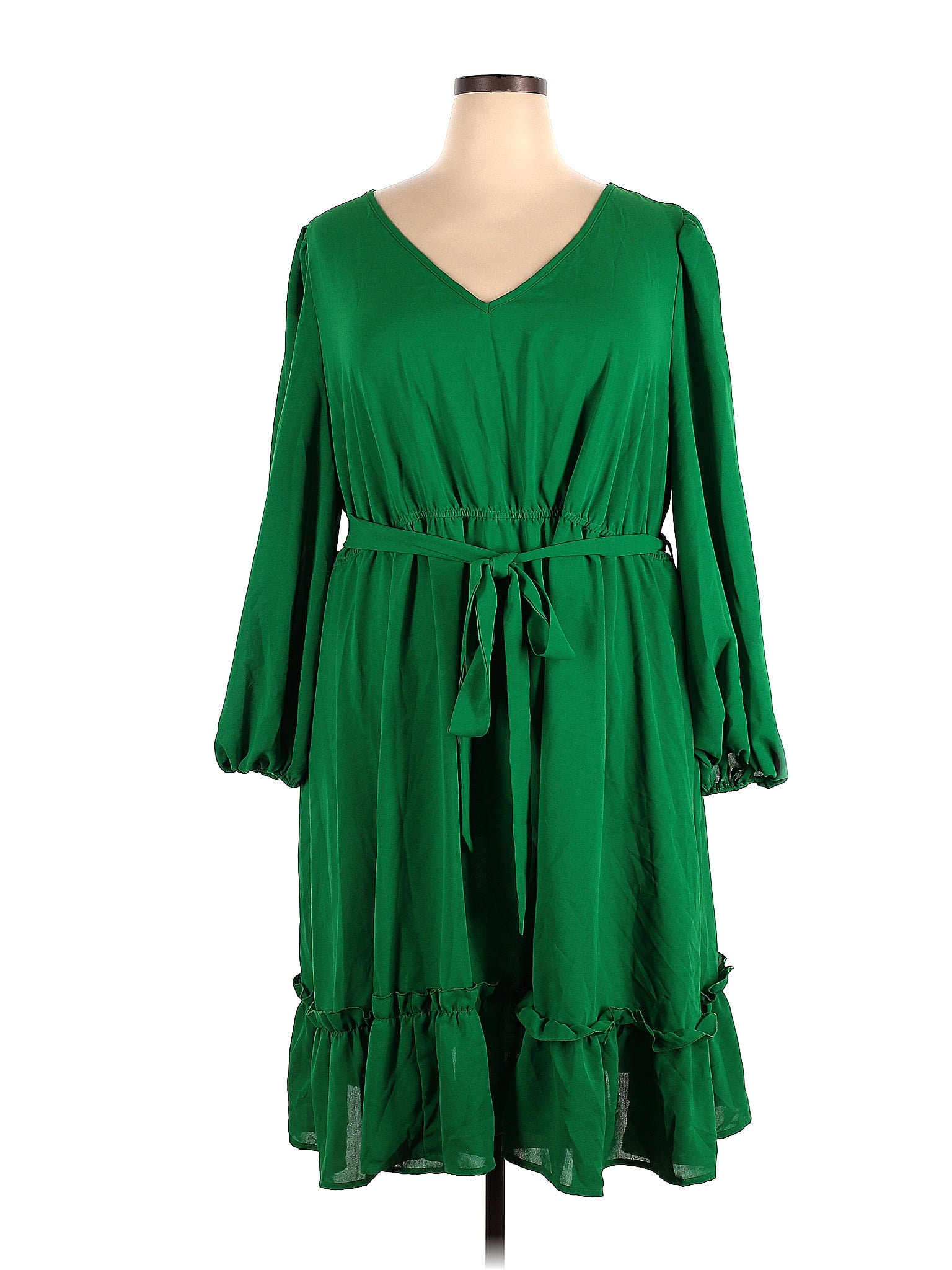 Shein 100% Polyester Green Casual Dress Size 24 - 26 (Plus) - 31% off ...