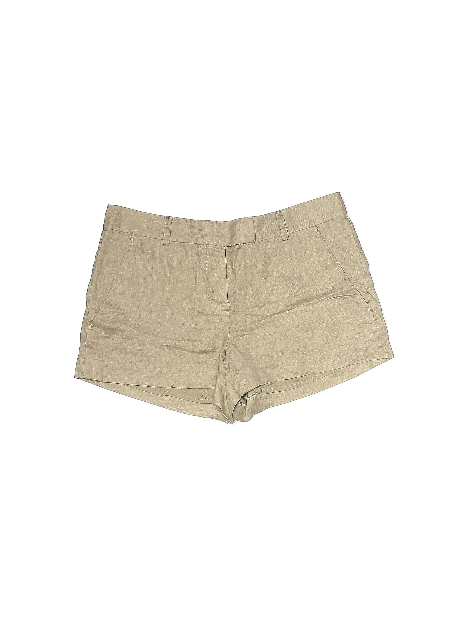 Theory 100% Linen Solid Tan Shorts Size 4 - 81% off | ThredUp