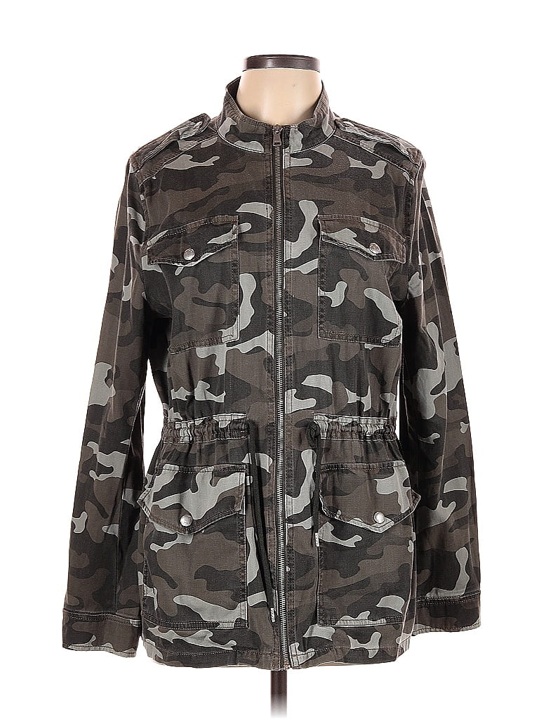 Express Camo Gray Jacket Size L - 73% off | ThredUp