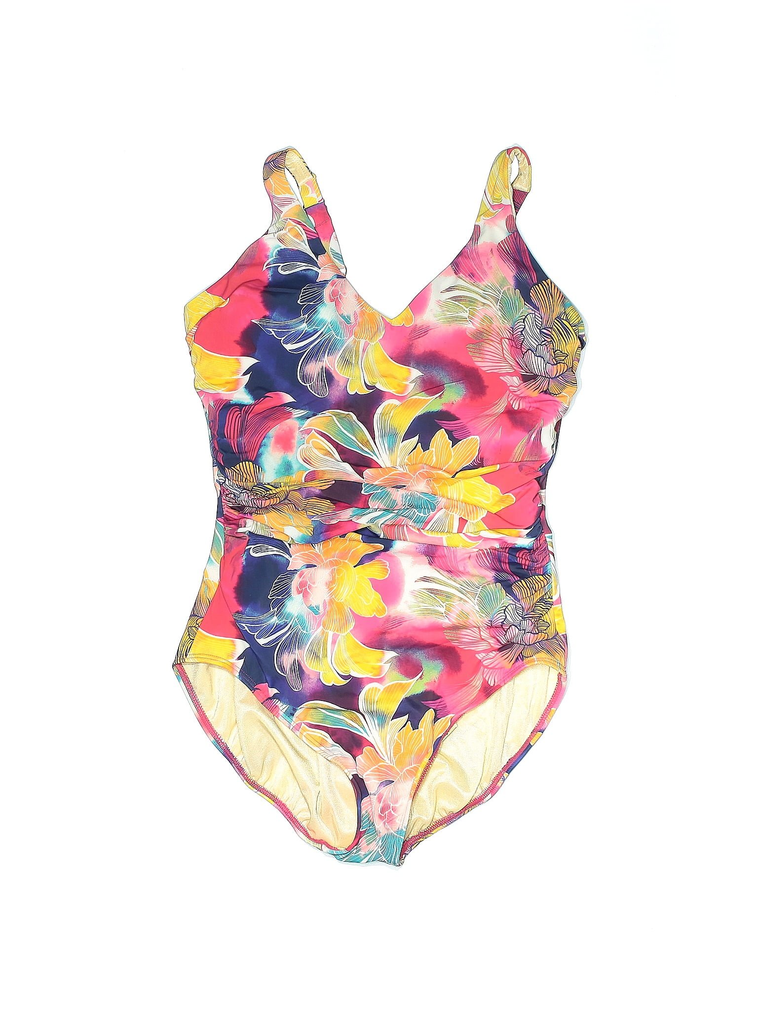 Miraclesuit x Talbots Jacquard Marled Floral Motif Acid Wash Print ...