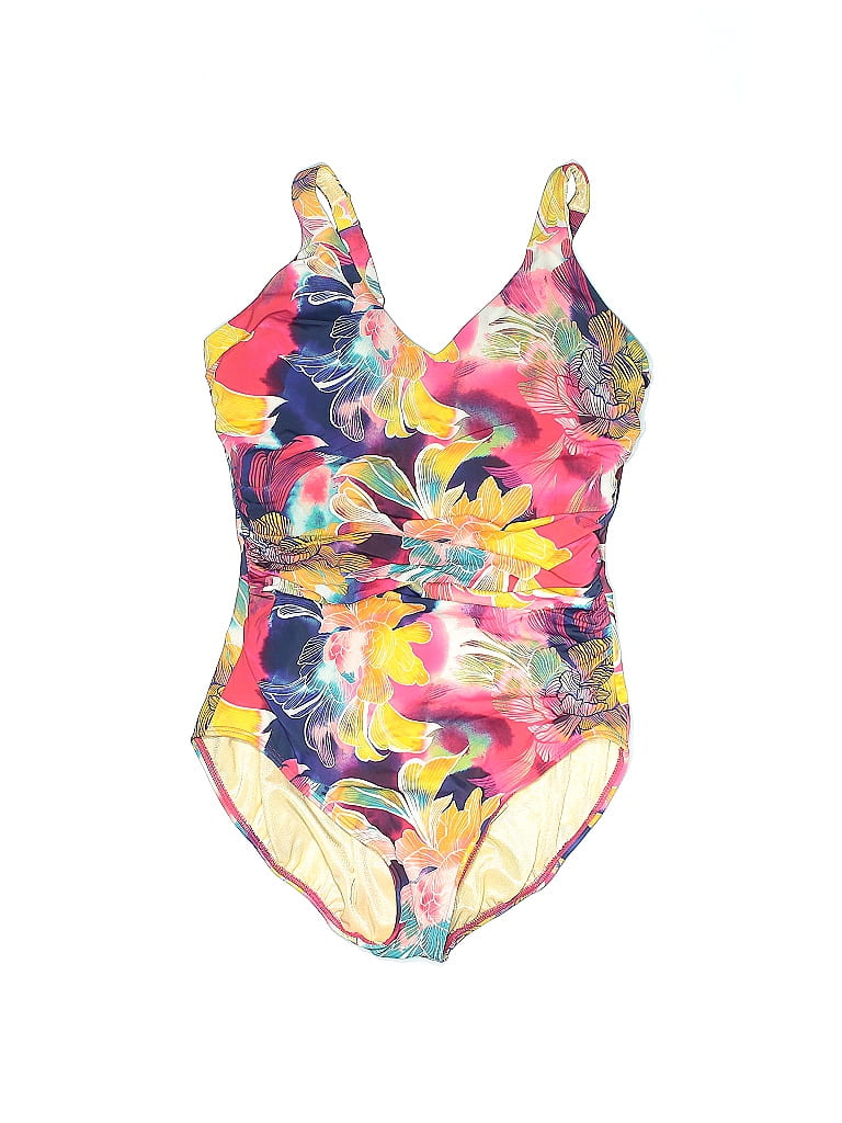 Miraclesuit x Talbots Jacquard Marled Floral Motif Acid Wash Print ...