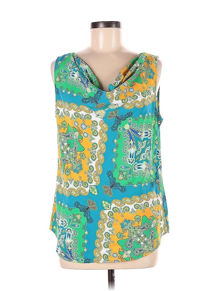 Ellen Tracy 100% Polyester Green Sleeveless Blouse Size 8 - 70% off ...