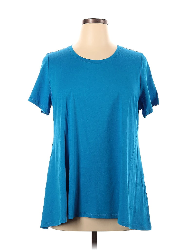 Logo By Lori Goldstein Teal Short Sleeve Top Size Xl 74 Off Thredup