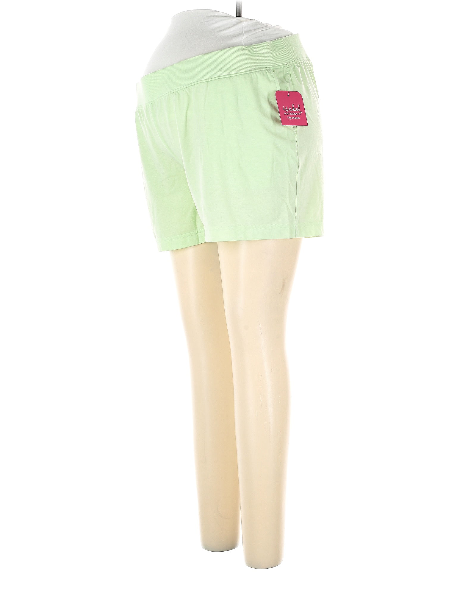 Isabel Maternity Color Block Green Shorts Size L (Maternity) - 18% off ...