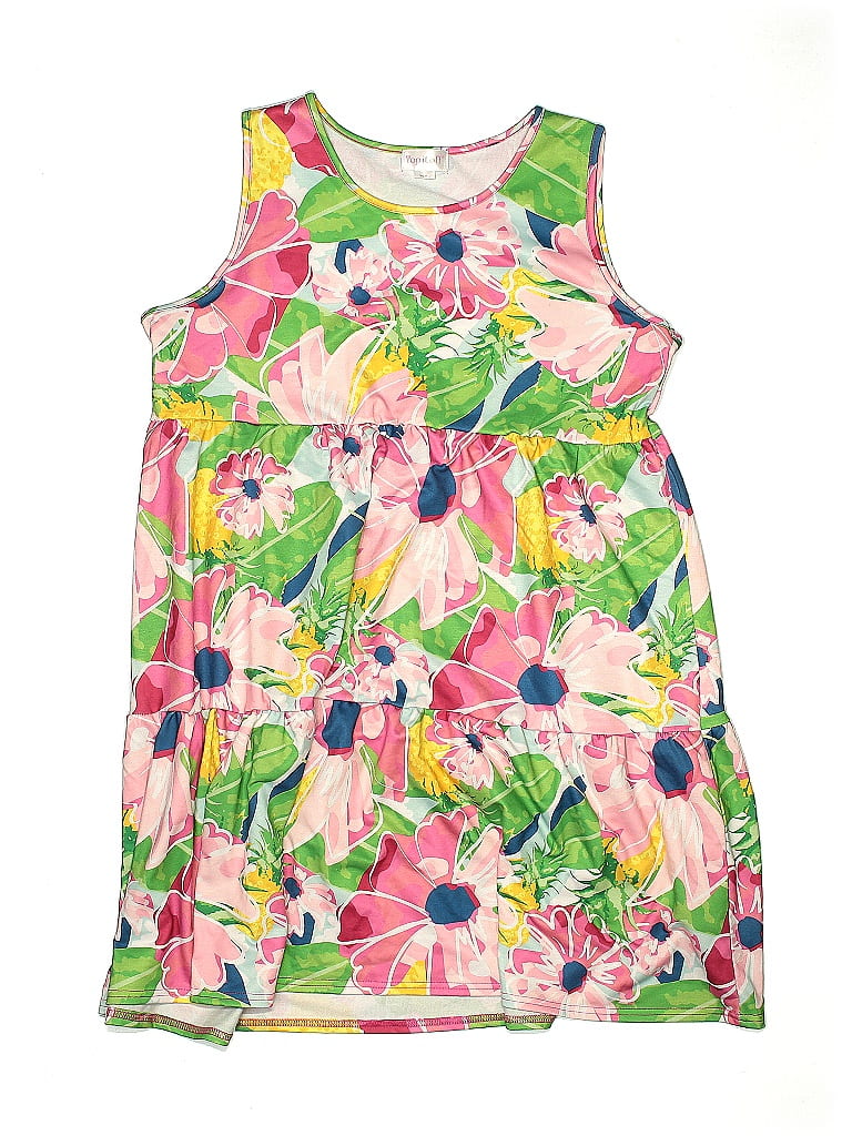 Top it off Kids Tropical Pink Dress Size 12 (big kids) - 83% off | ThredUp