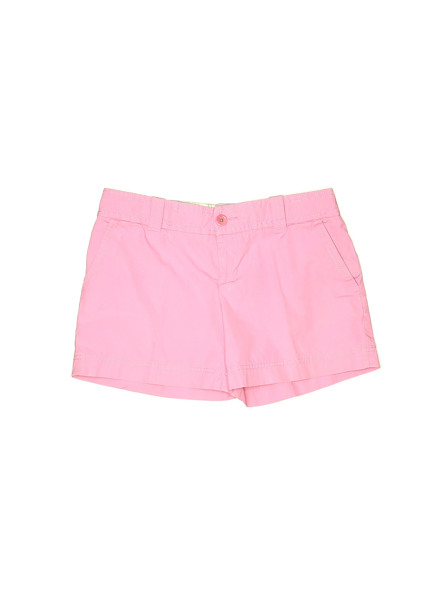 Lilly Pulitzer 100 Cotton Solid Hearts Pink Khaki Shorts Size 8 71