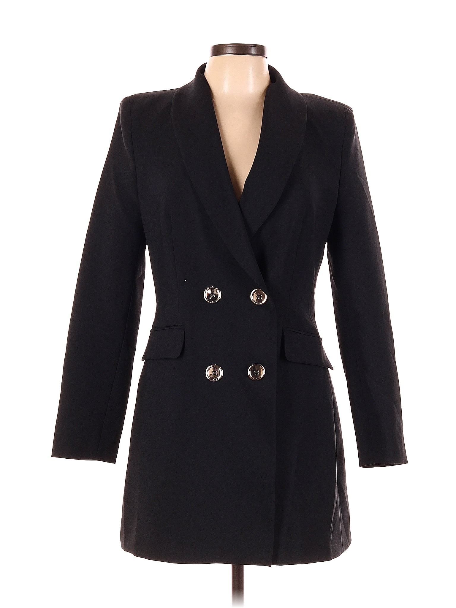 Zara 100 Acetate Black Blazer Size L 48 Off Thredup