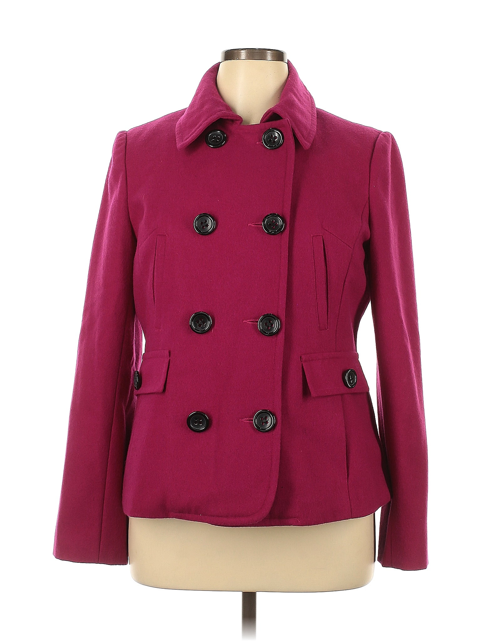 Maralyn & Me Burgundy Wool Coat Size XL - 65% off | ThredUp