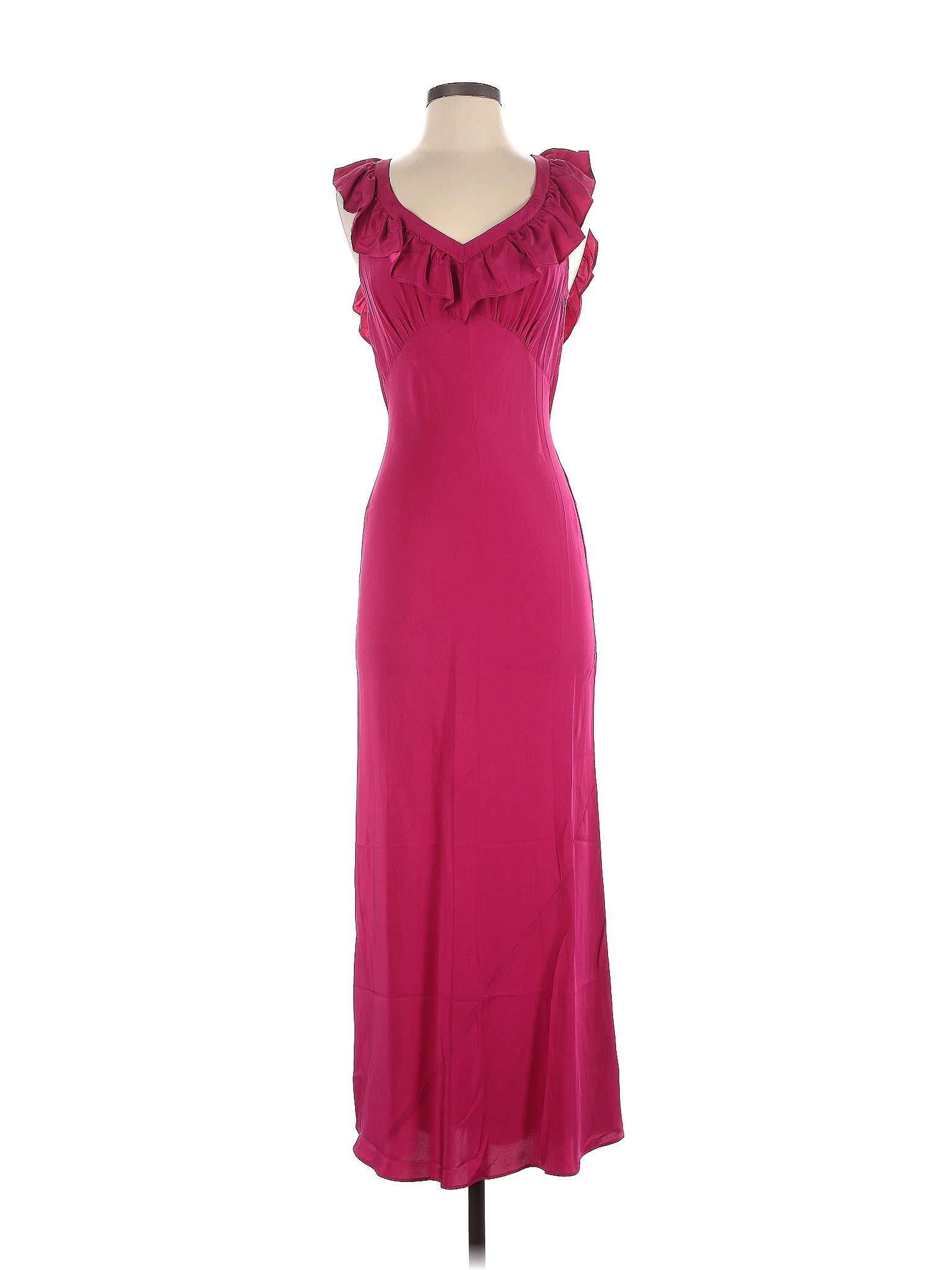 Reformation 100 Silk Pink Burgundy Casual Dress Size S 63 Off Thredup
