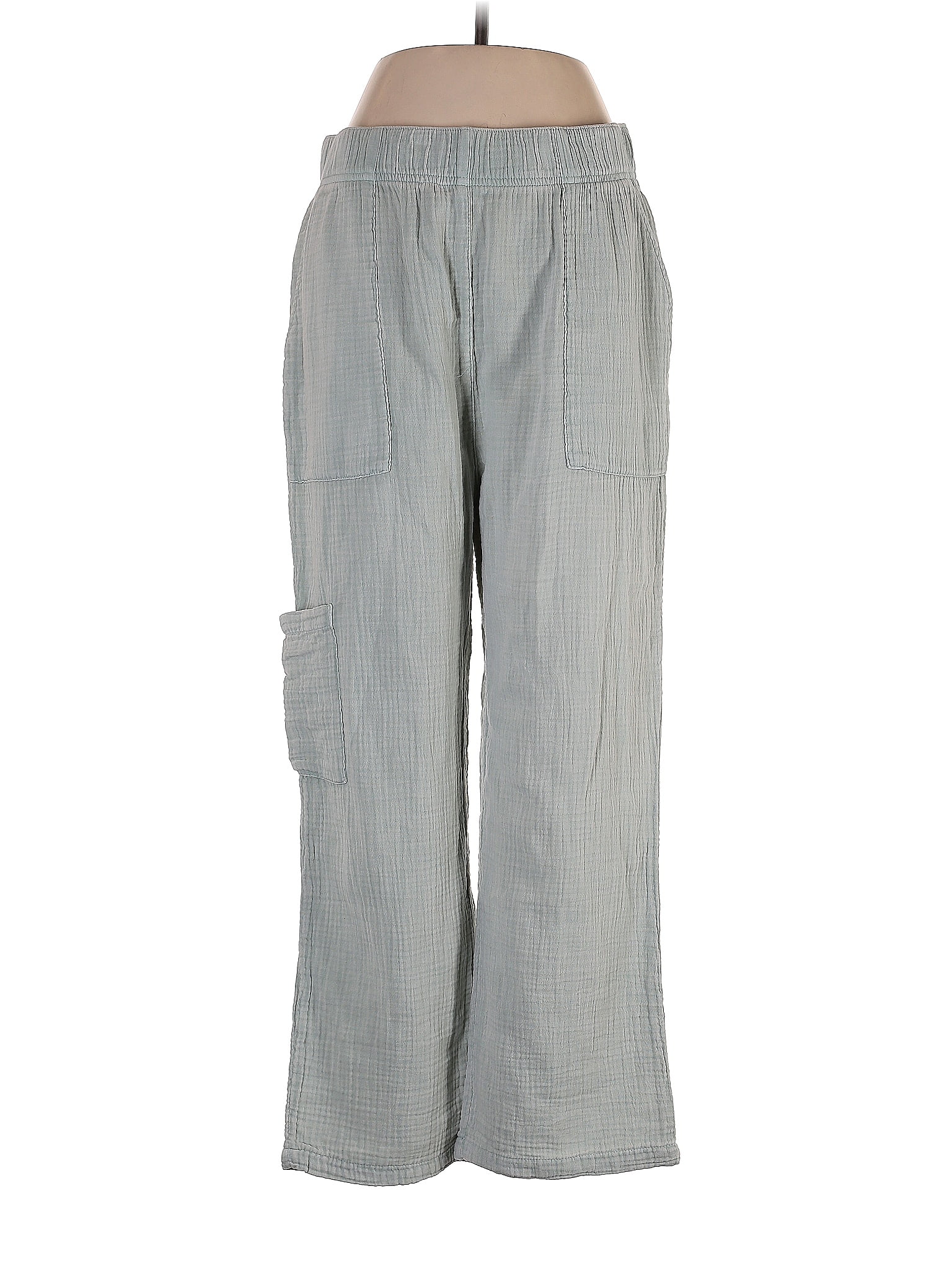 Peace Love World 100% Cotton Grid Gray Casual Pants Size S - 68% off ...