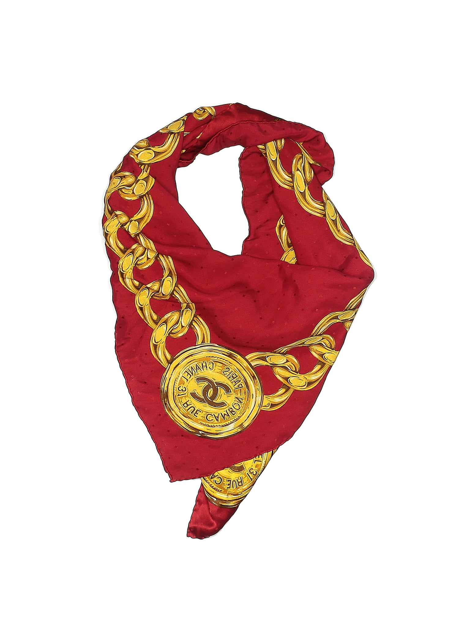 Chanel Red Vintage Scarf One Size - 74% off | ThredUp