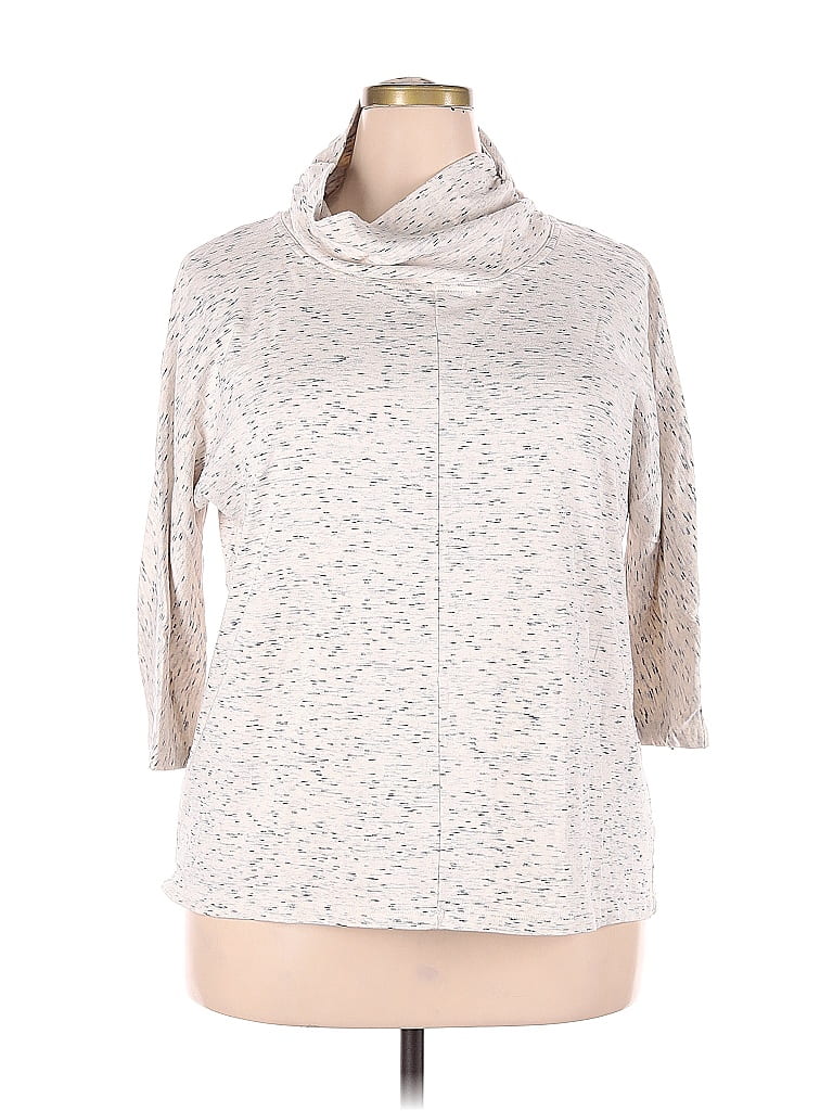 Talbots Outlet Silver 3/4 Sleeve Turtleneck Size 2X (Plus) - 44% off ...