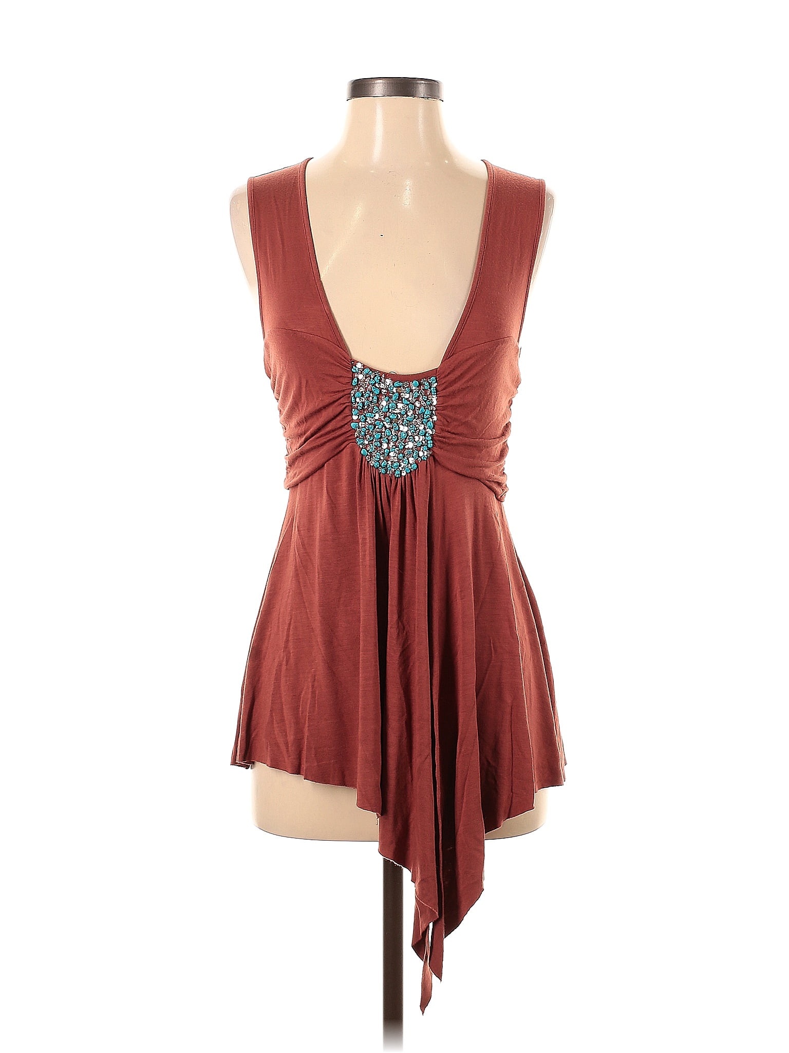 Moda International Burgundy Sleeveless Top Size S - 44% off | ThredUp