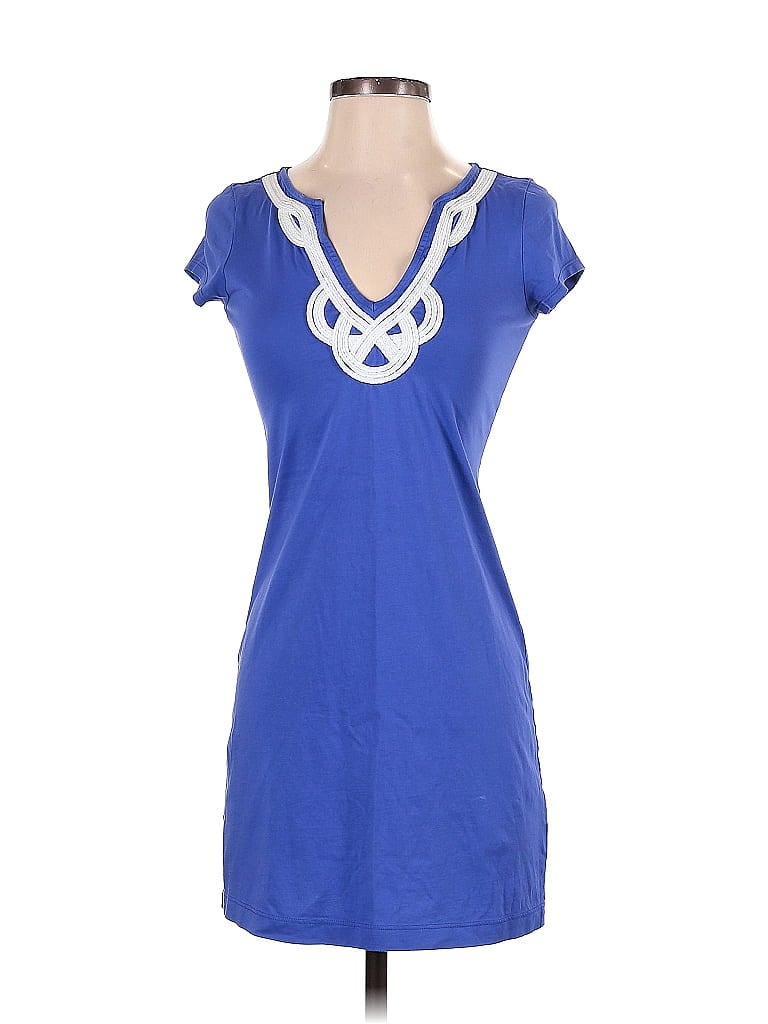 Lilly Pulitzer 100 Pima Cotton Blue Casual Dress Size Xxs 20 Off