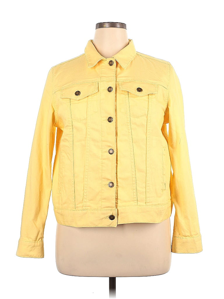 Woman Within Yellow Denim Jacket Size 14 - 66% off | ThredUp