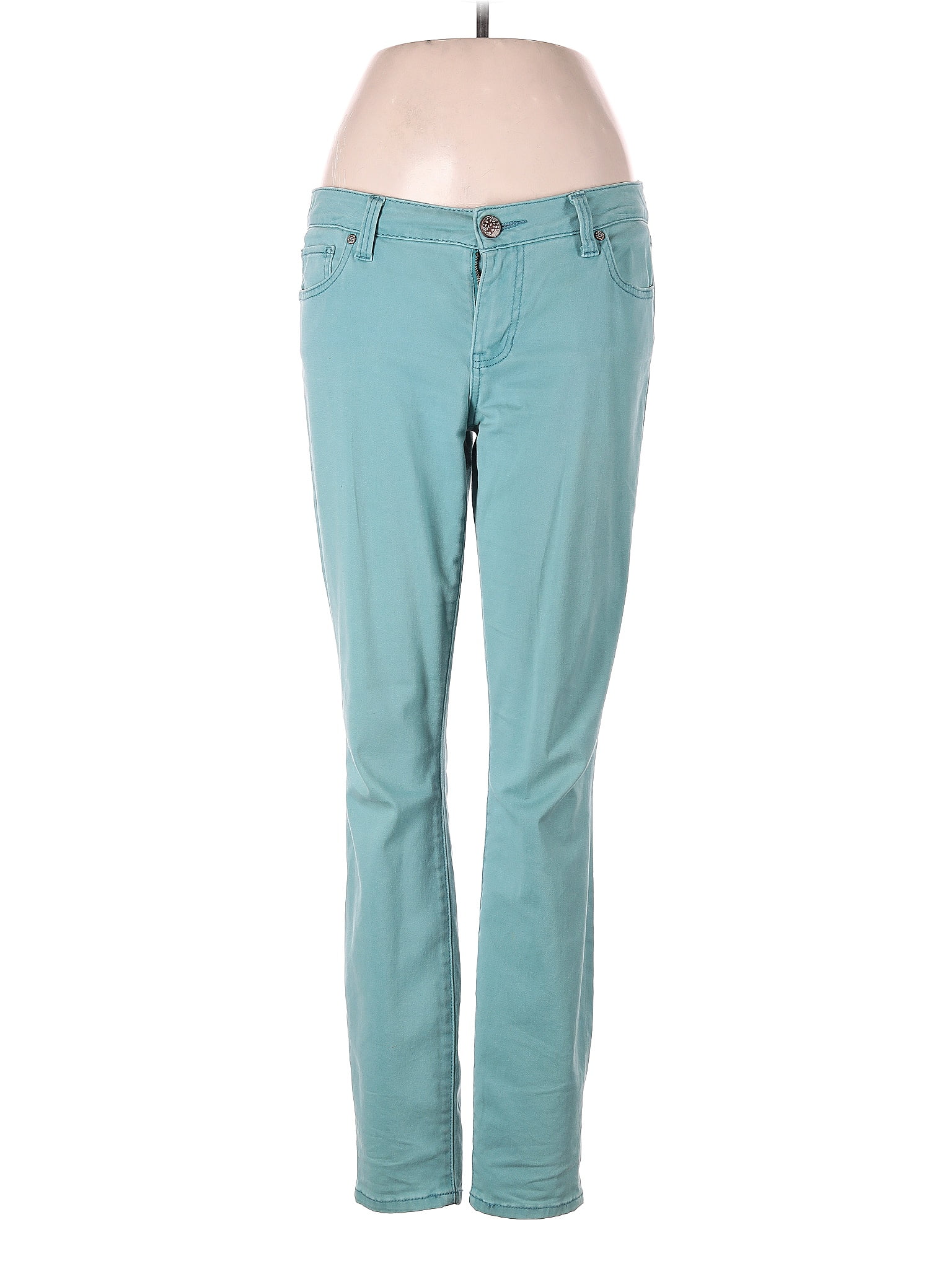 CAbi Color Block Teal Jeans Size 8 - 72% off | ThredUp