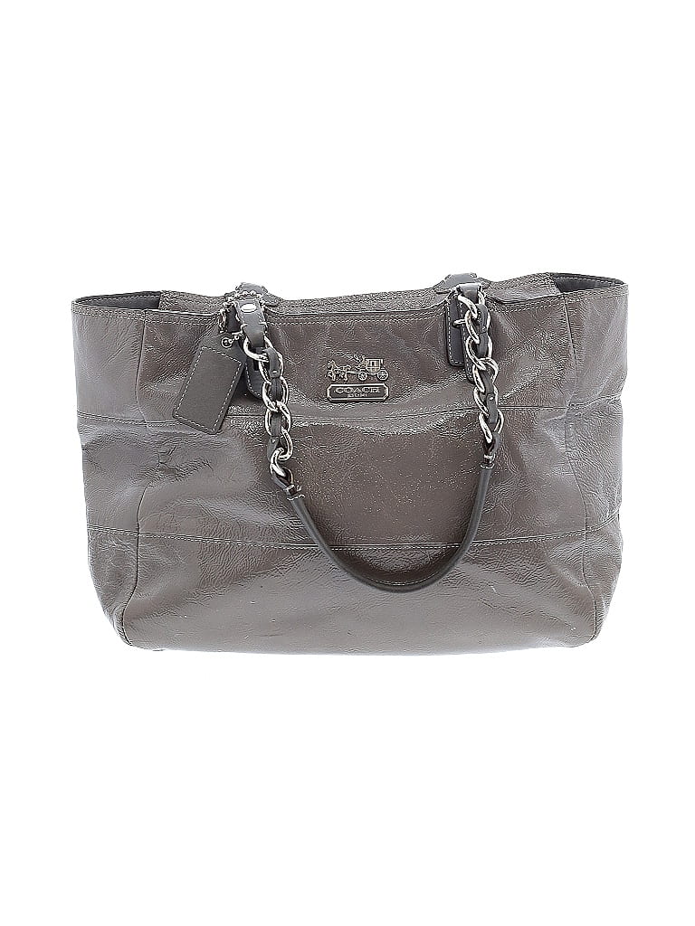 Coach 100% Leather Gray Leather Shoulder Bag One Size - 78% off | ThredUp