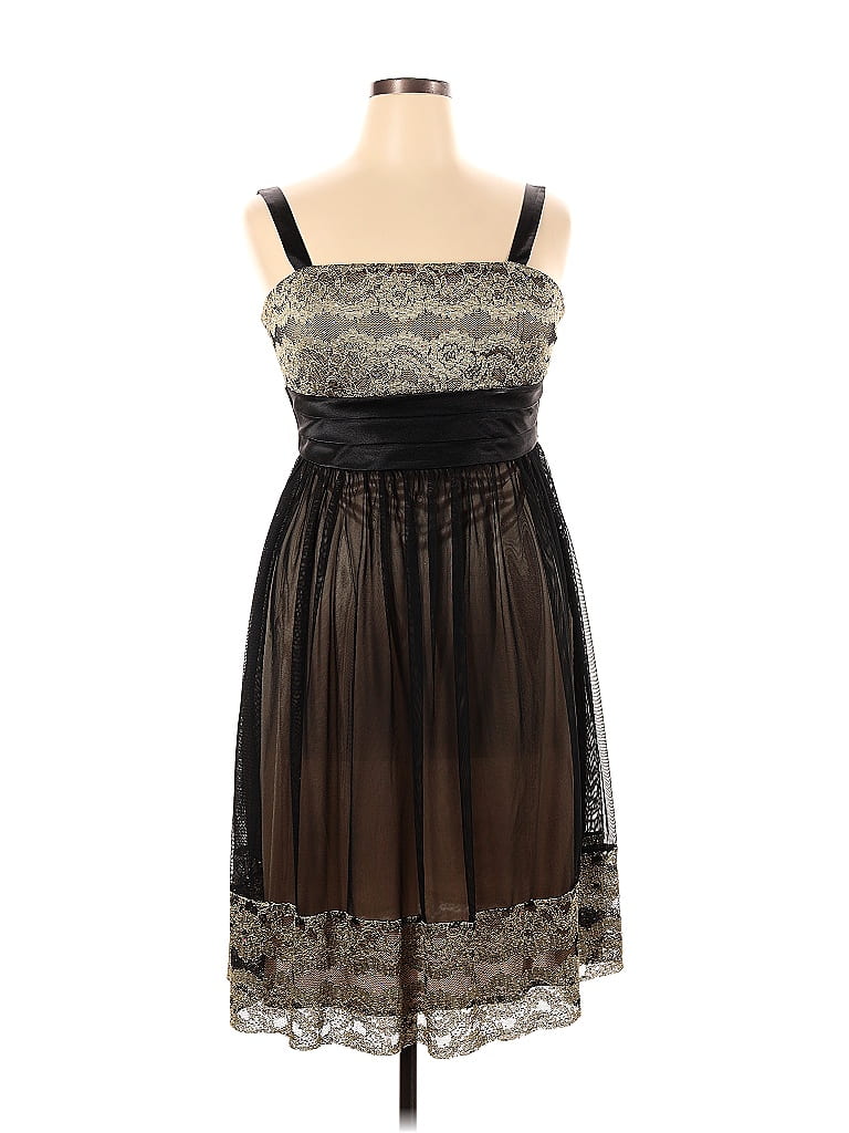 Randm Richards Damask Black Cocktail Dress Size 14 75 Off Thredup