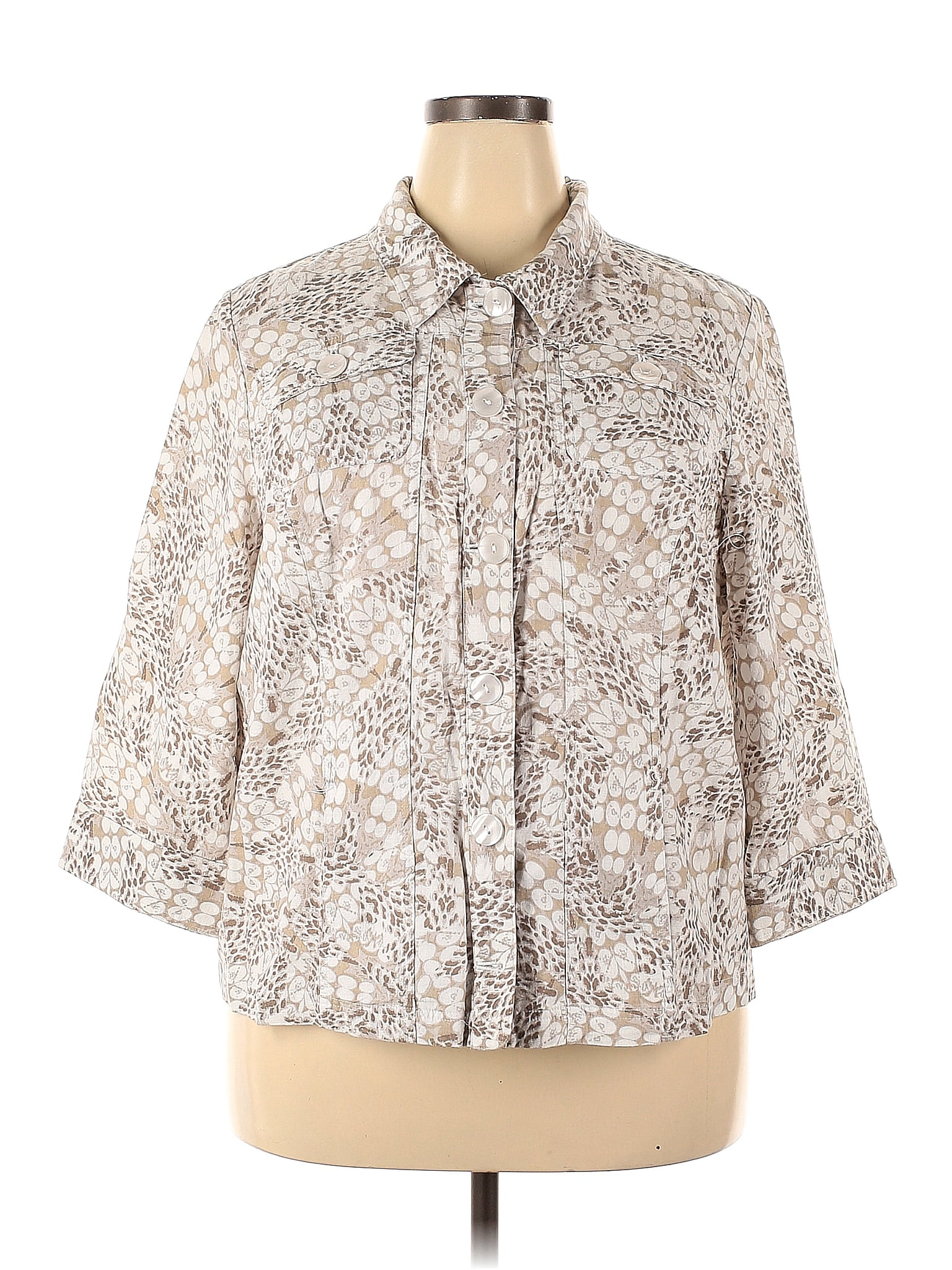 Cj Banks Marled Floral Motif Snake Print Damask Tweed Batik Brocade ...