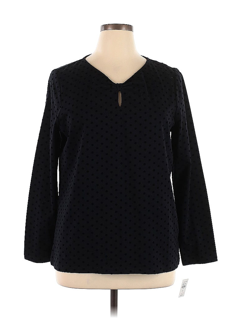 Talbots Outlet Black Long Sleeve Blouse Size 1X (Plus) - 51% off | ThredUp