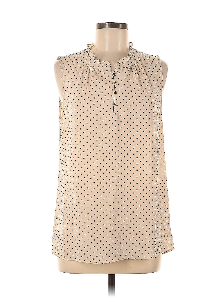 41hawthorn 100 Polyester Ivory Sleeveless Blouse Size M 66 Off