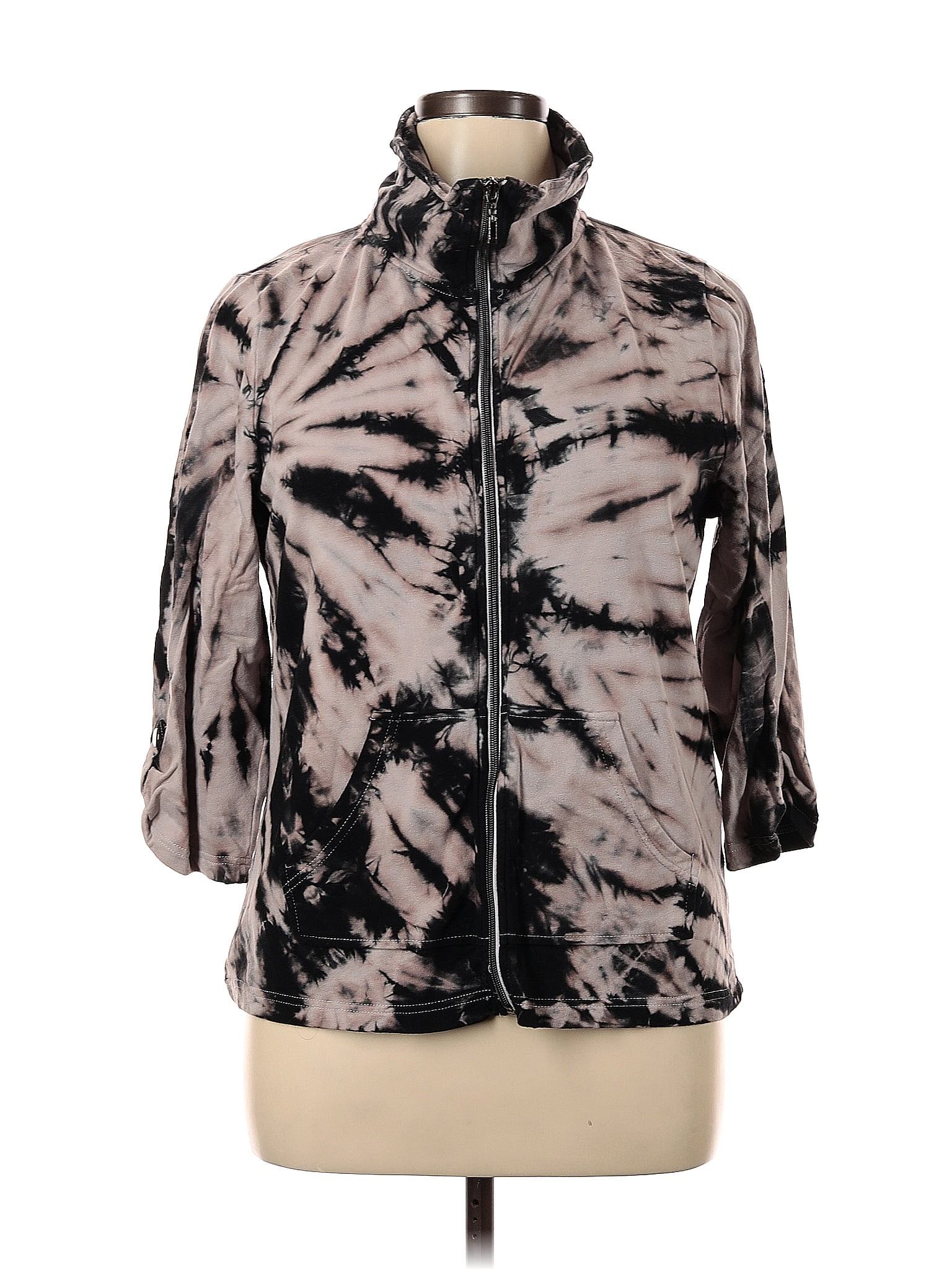 Onque Casuals Tie-dye Black Jacket Size XL - 52% off | ThredUp