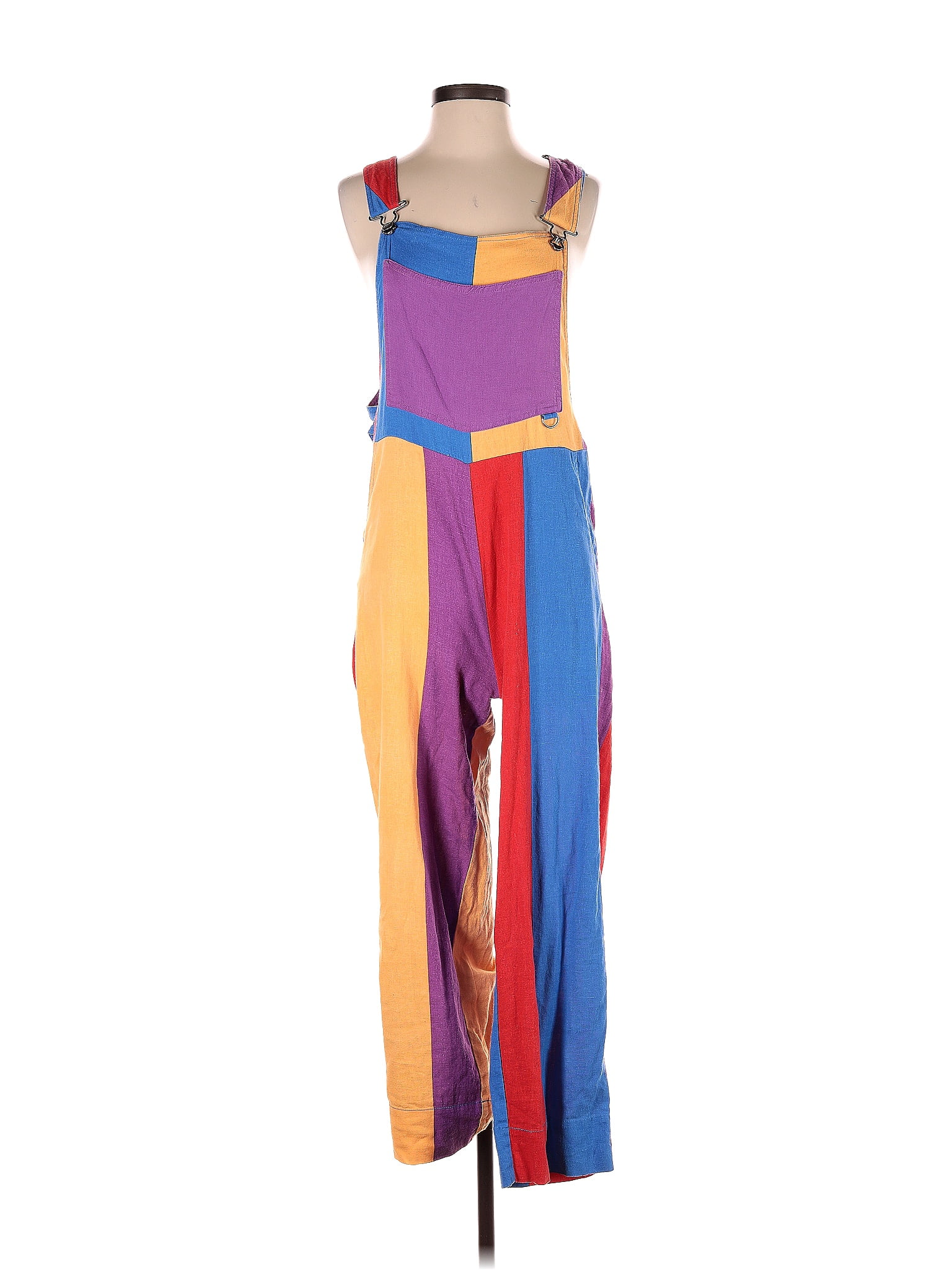 Urban Outfitters Color Block Purple Overalls Size S - 53% off | ThredUp
