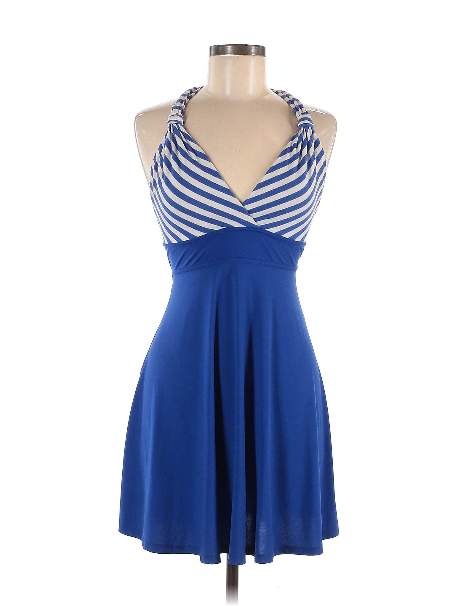 Double Zero Stripes Blue Casual Dress Size M - 64% off | ThredUp
