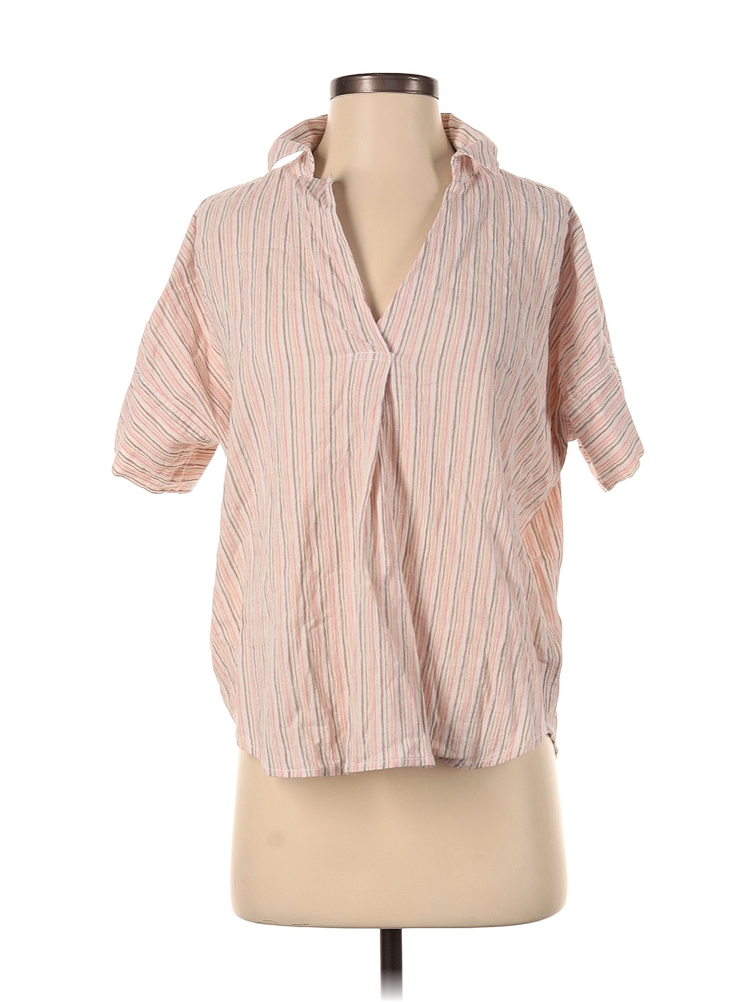 Madewell Pink Short Sleeve Blouse Size Xs 69 Off Thredup