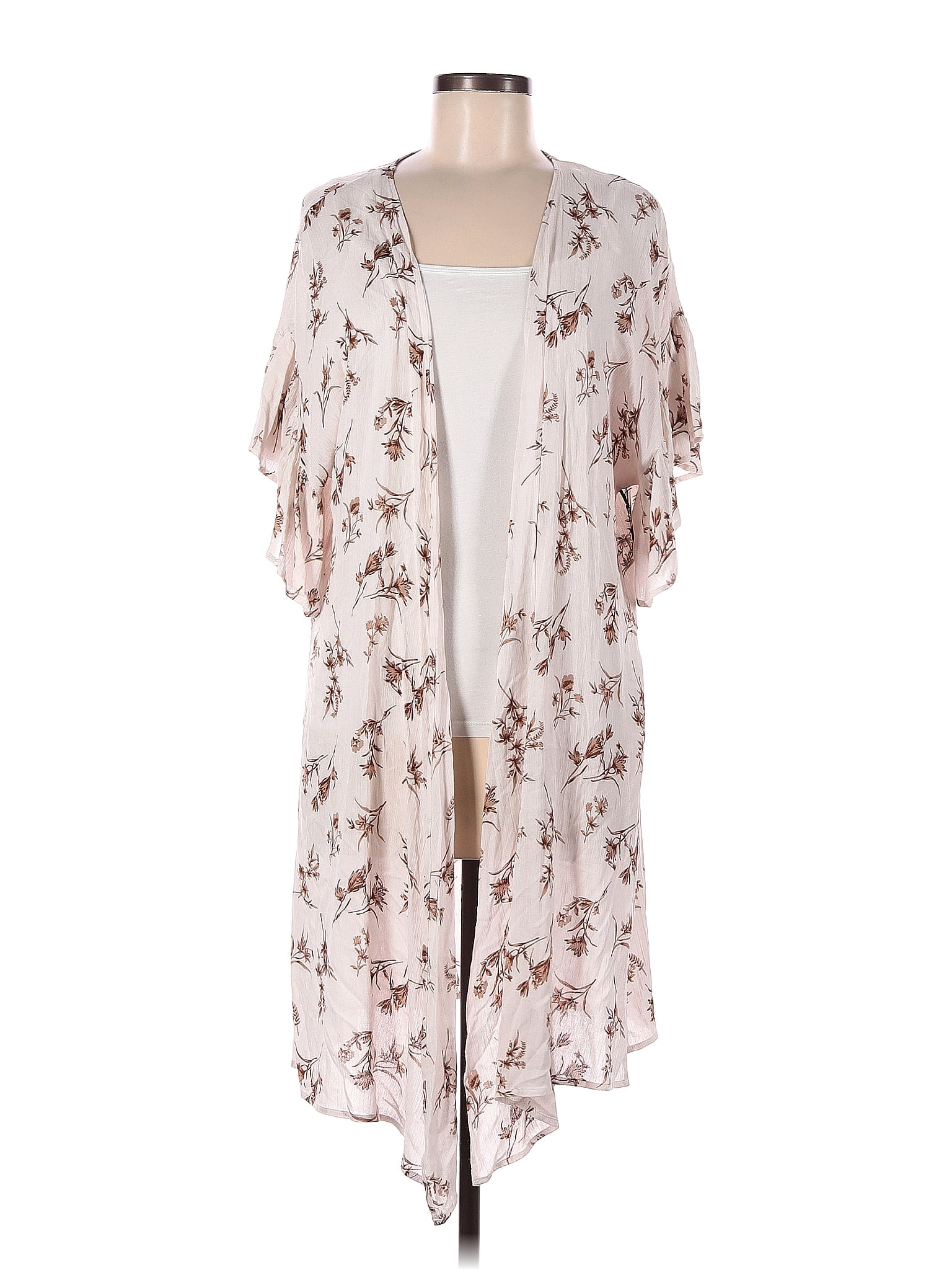 Doe & Rae 100% Rayon Ivory Kimono Size M - 70% off | ThredUp
