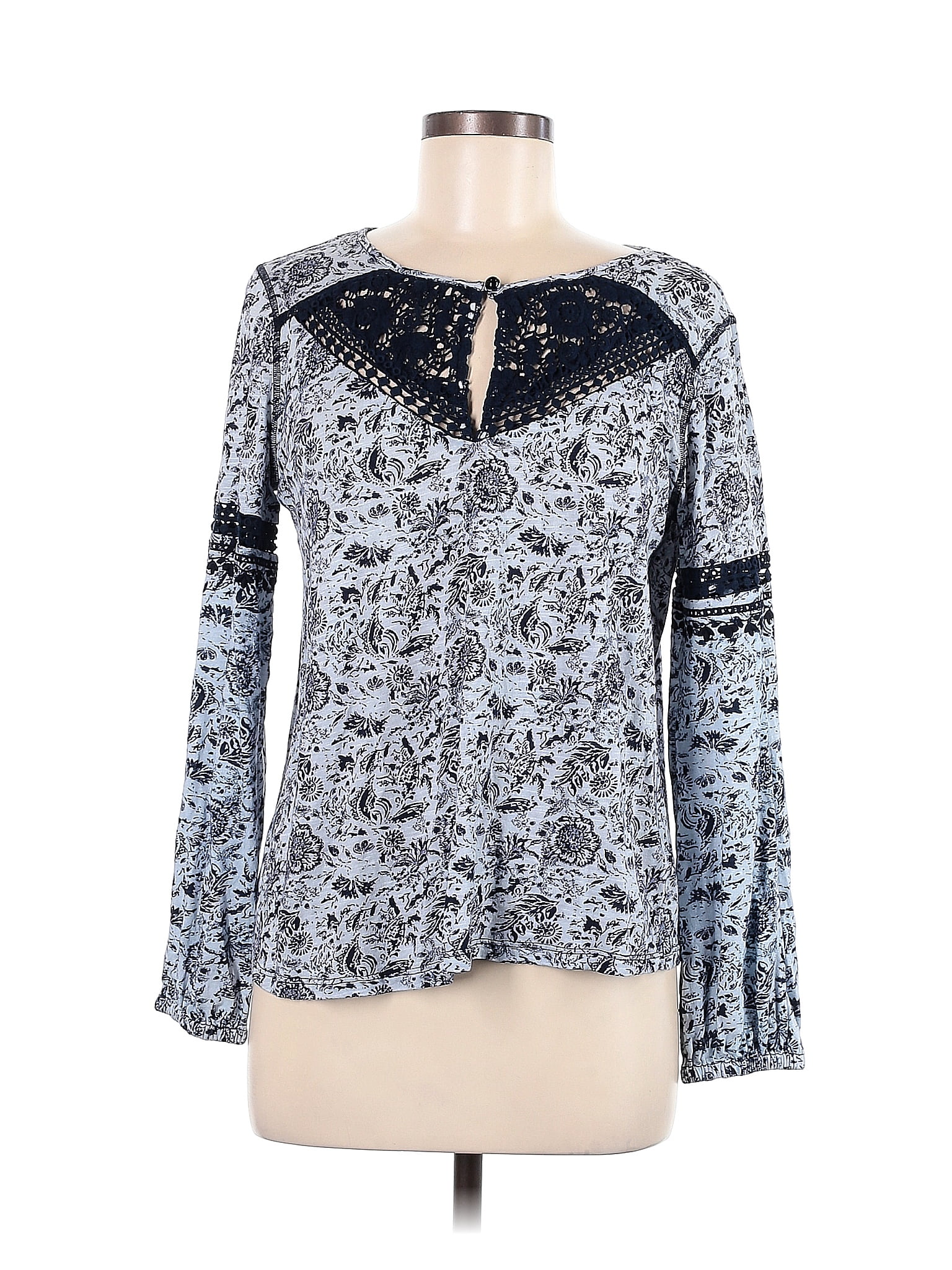 Sundance Blue Long Sleeve Blouse Size M 76 Off Thredup