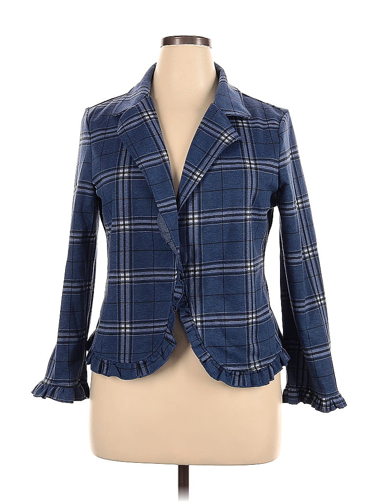 Grace Karin Checkered-gingham Plaid Blue Blazer Size XL - 71% off | ThredUp