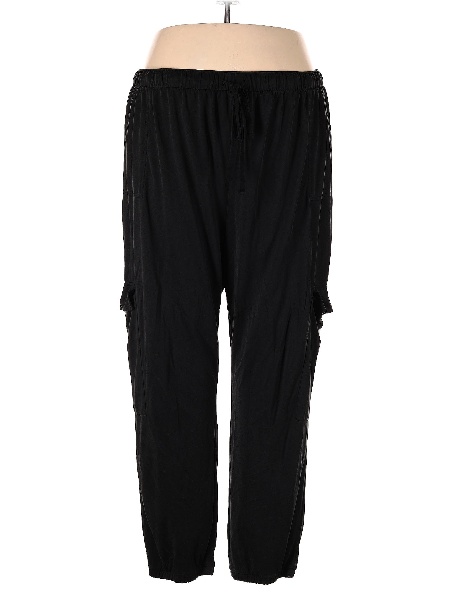 Open Edit Black Cargo Pants Size 3X (Plus) - 65% off | ThredUp