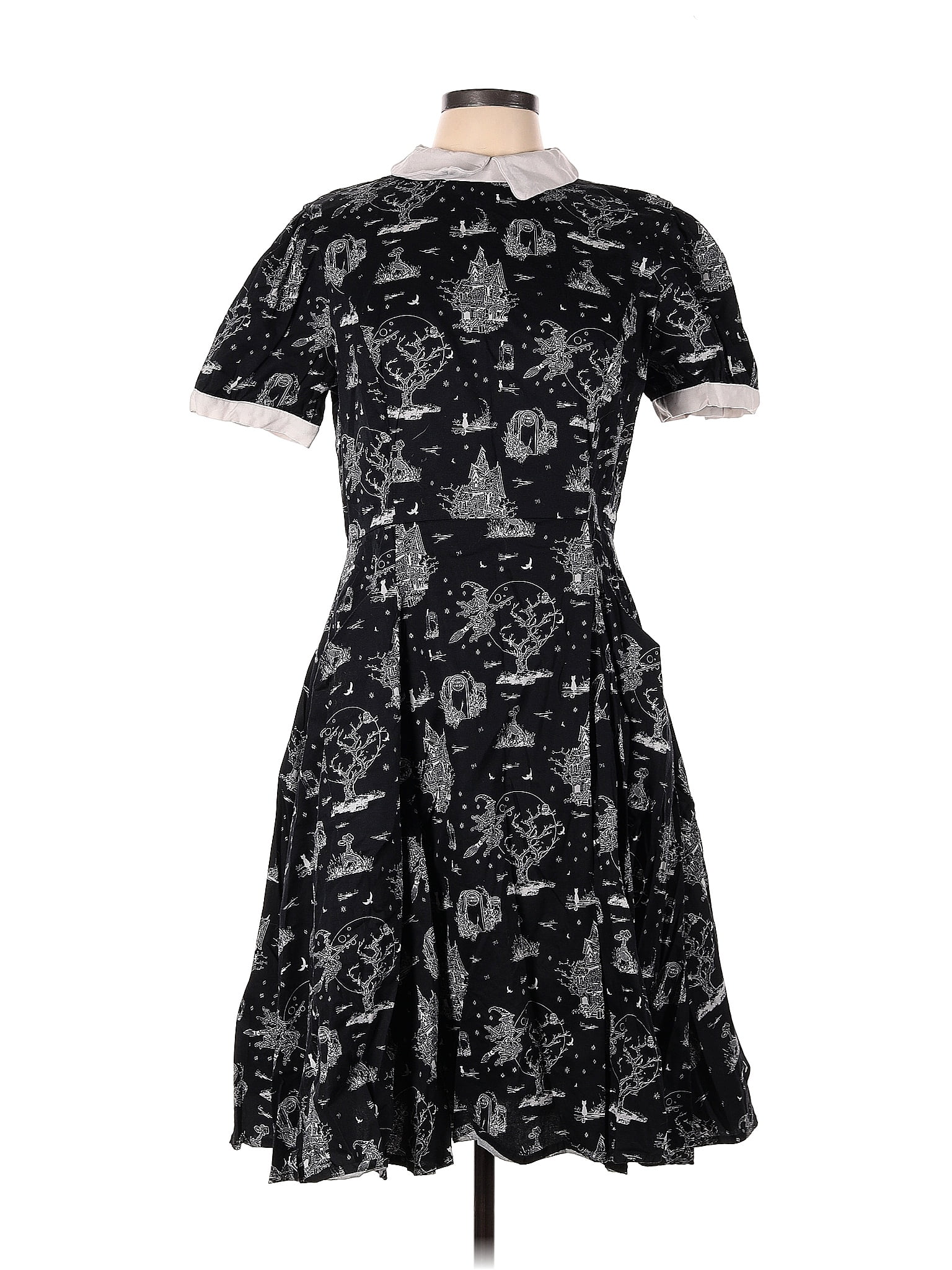 Collectif X Modcloth Jacquard Black Casual Dress Size 12 - 73% off ...