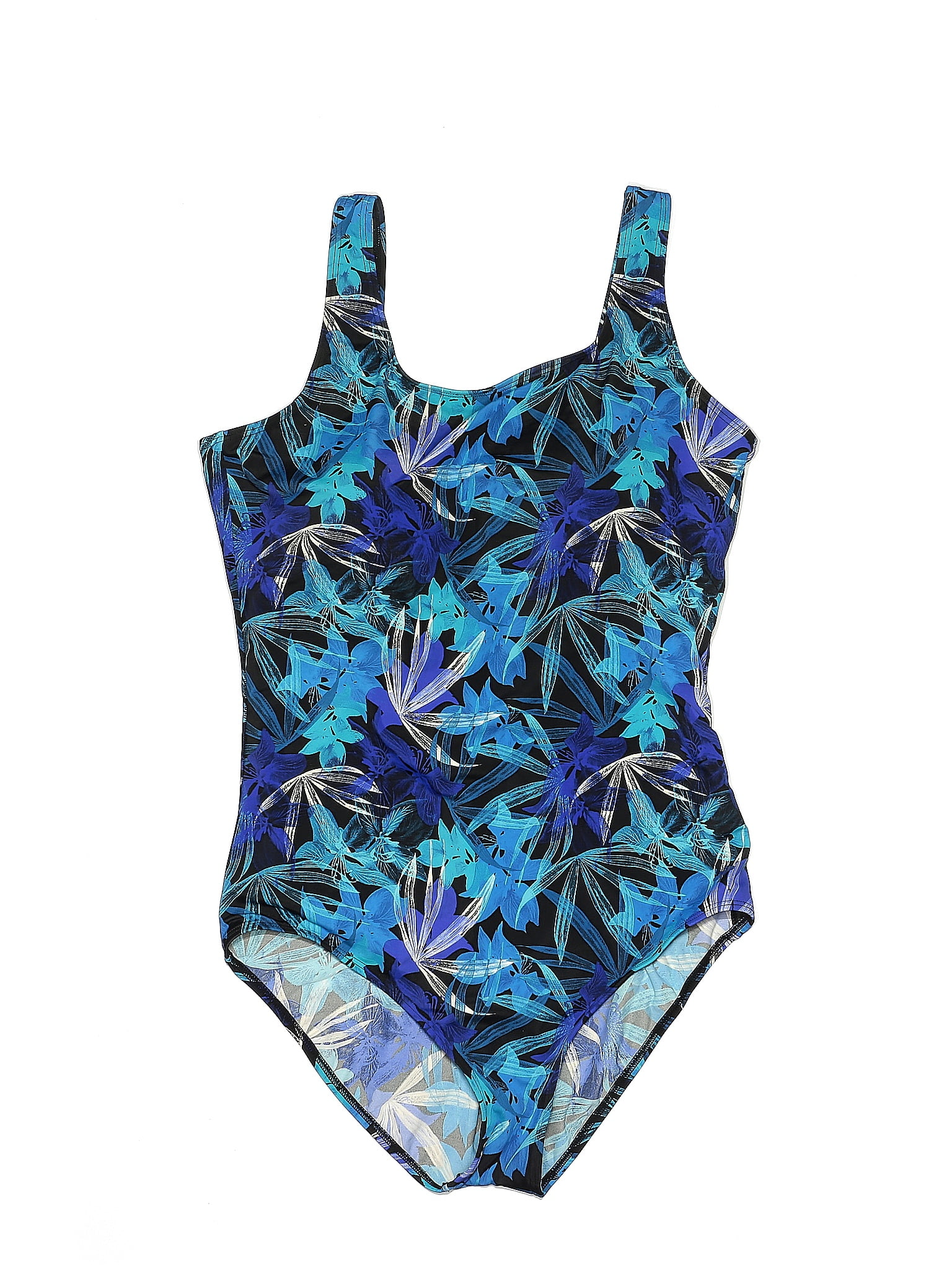 Swimsuits for all Jacquard Marled Tortoise Floral Motif Snake Print ...