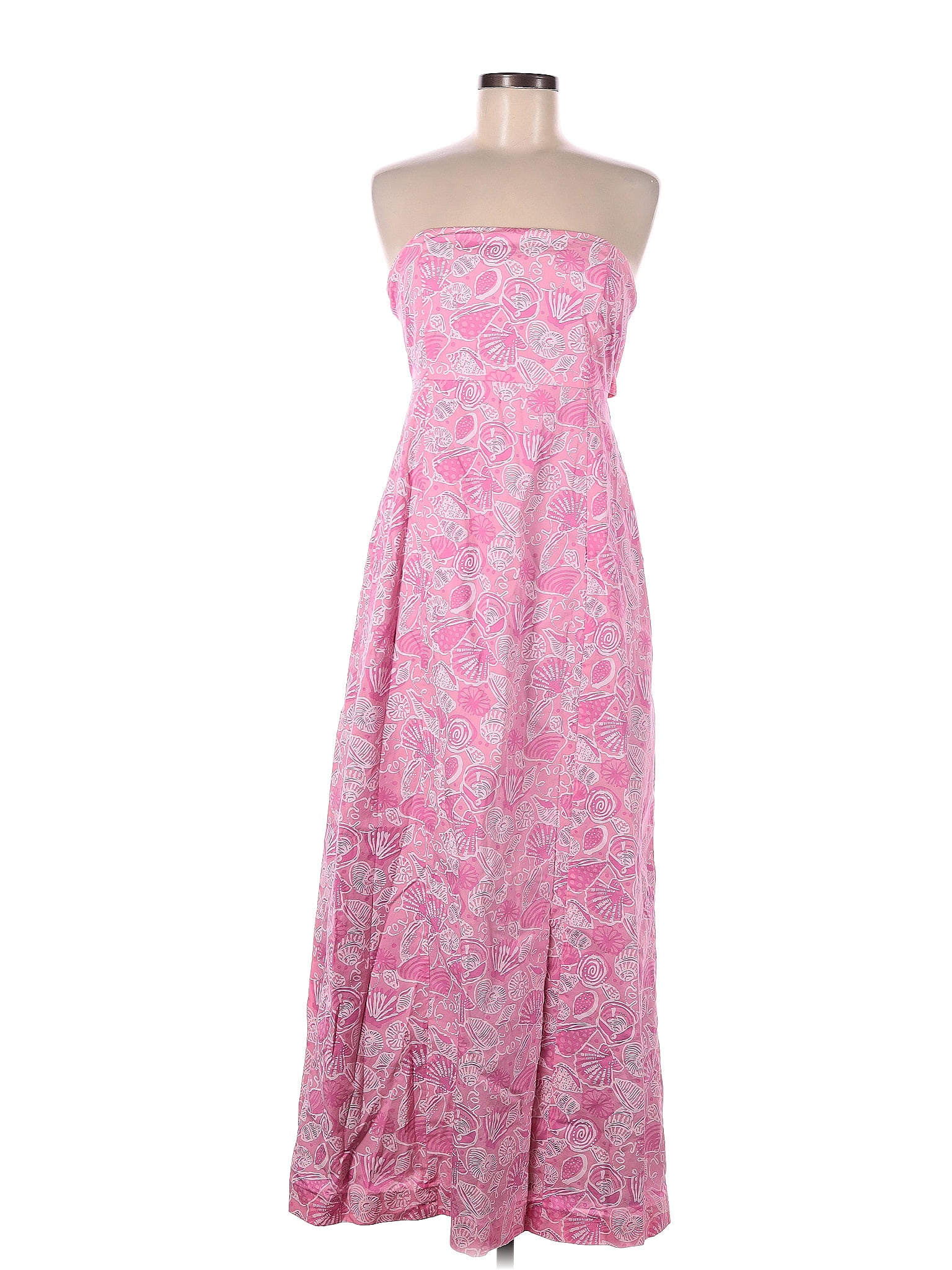 Lilly Pulitzer 100 Cotton Floral Motif Damask Paisley Pink Casual