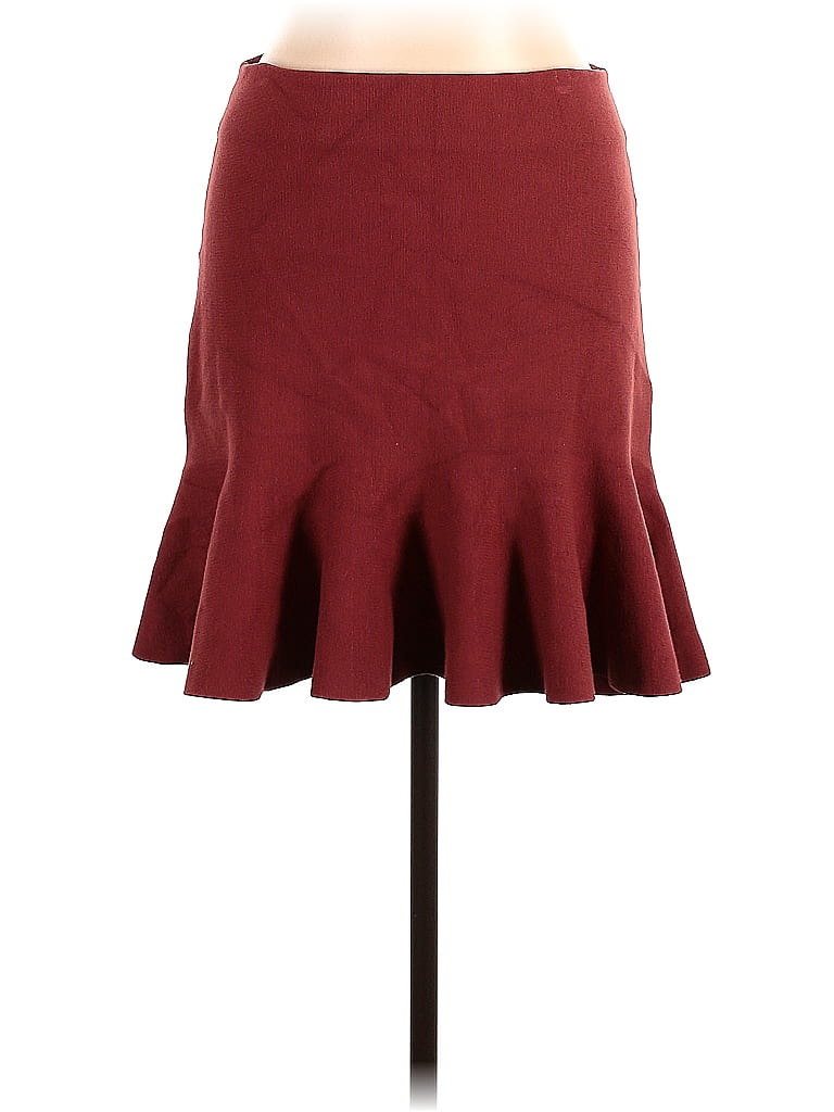 Express Solid Burgundy Casual Skirt Size L 77 Off Thredup