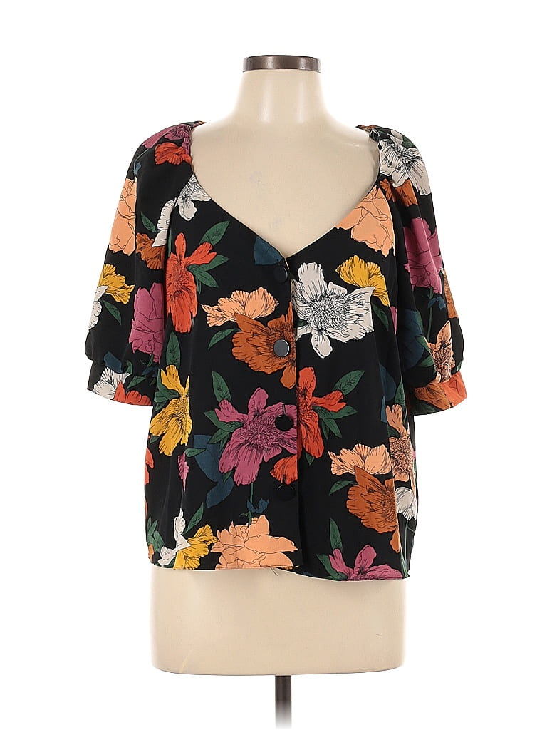 Primark 100% Polyester Black Short Sleeve Blouse Size 12 - 41% off ...