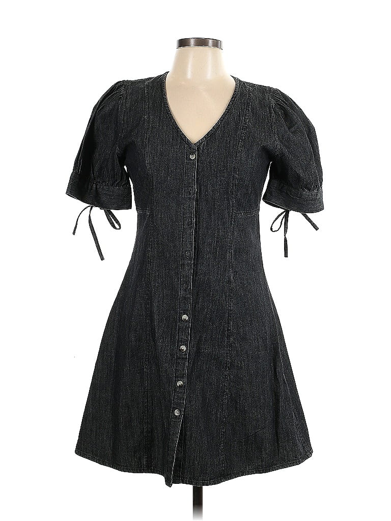 Sim & Sam 100% Cotton Black Gray Casual Dress Size L - 66% off | ThredUp