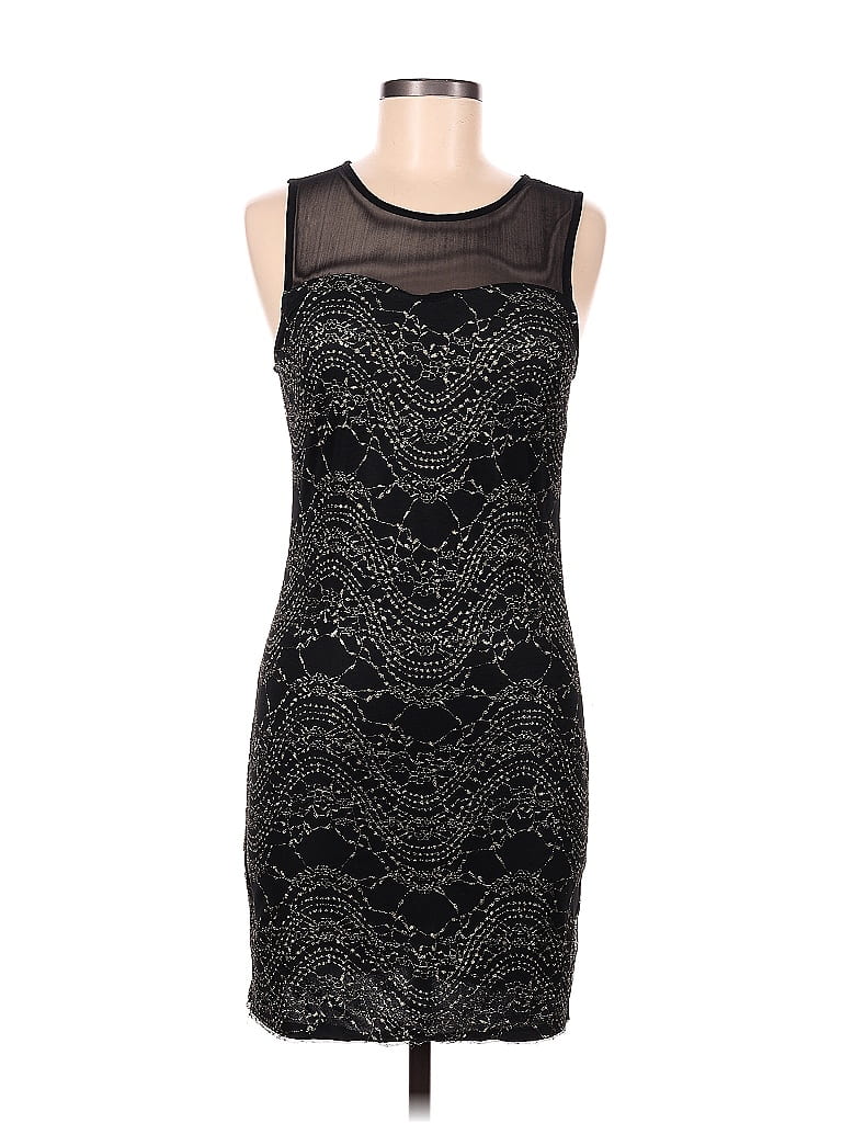 Sparkle & Fade Graphic Black Cocktail Dress Size M - 65% off | ThredUp