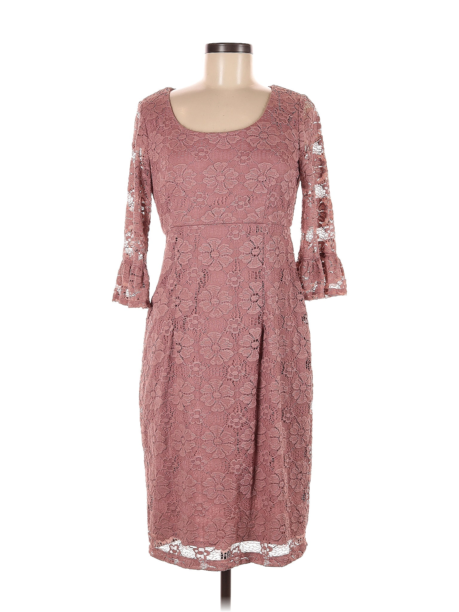 Rabbit Rabbit Rabbit Designs Damask Burgundy Casual Dress Size 8 - 51% ...