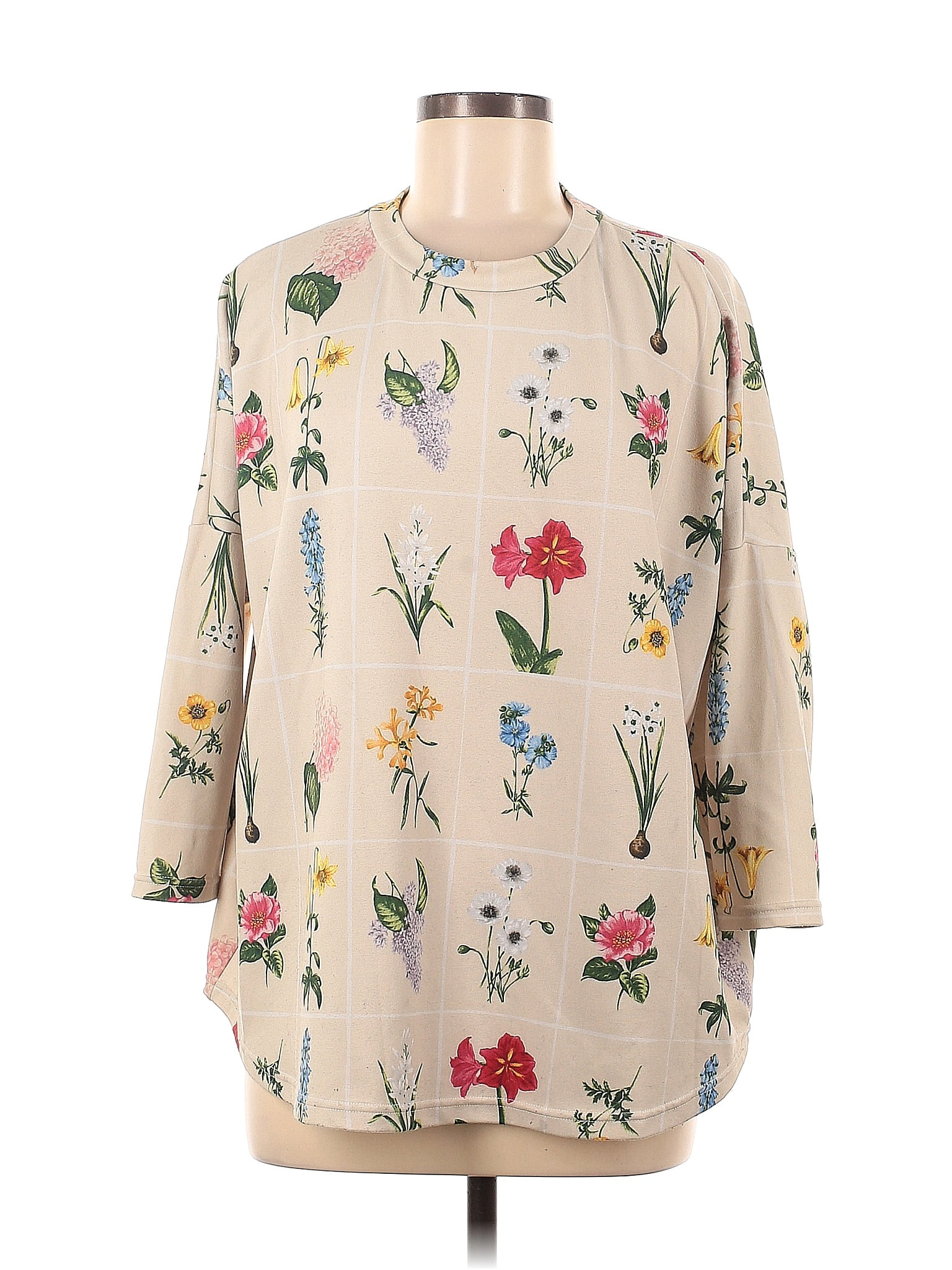 Tuckernuck Floral Motif Floral Tan Sweatshirt Size M - 86% off | ThredUp