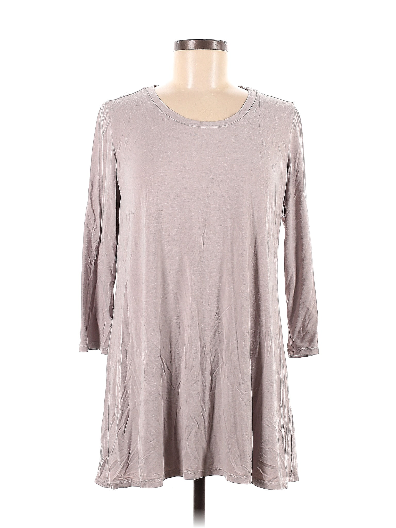 LOGO by Lori Goldstein Gray 3/4 Sleeve T-Shirt Size M - 68% off | ThredUp