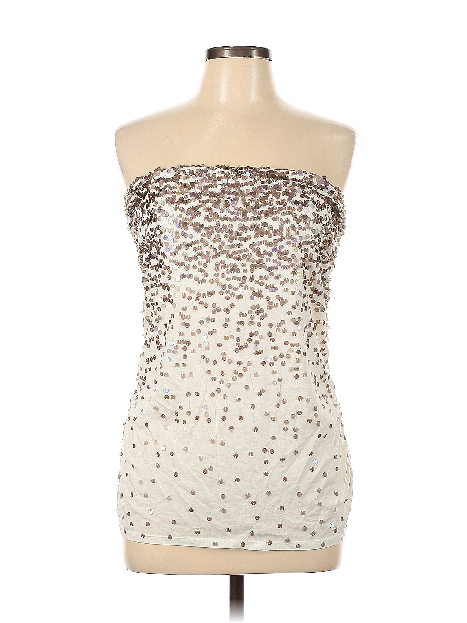 Express Silver Ivory Tube Top Size L - 60% off | ThredUp