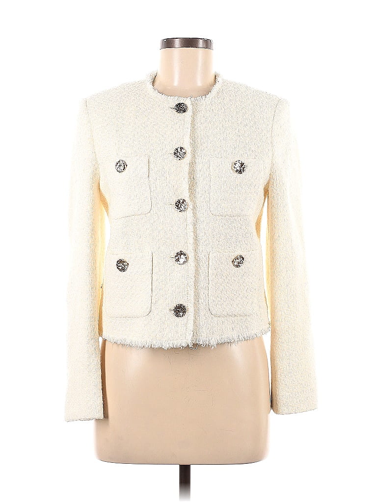 MNG Tweed Ivory Jacket Size M - 53% off | ThredUp