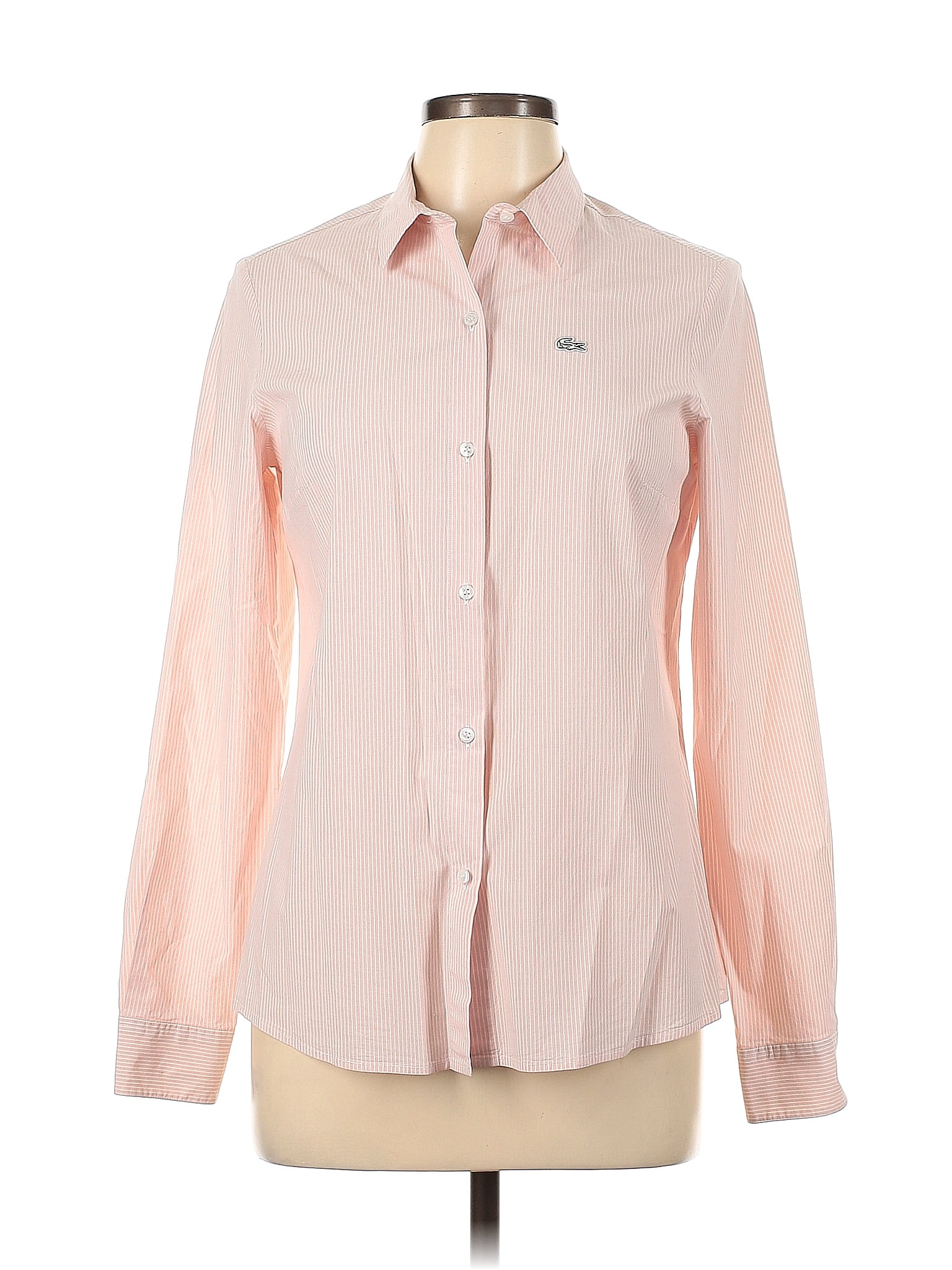Lacoste Pink Long Sleeve Button-Down Shirt Size 44 (EU) - 75% off | ThredUp